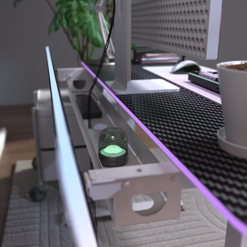 Single Motor Gaming Style Standing Desks with RGB Edge Lighting - AUKI